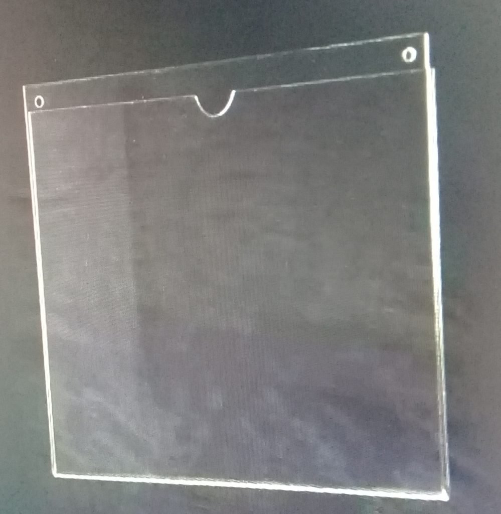 Porta Hoja Acrilico Tamaño Carta Pared vertical u horizontal corte ...