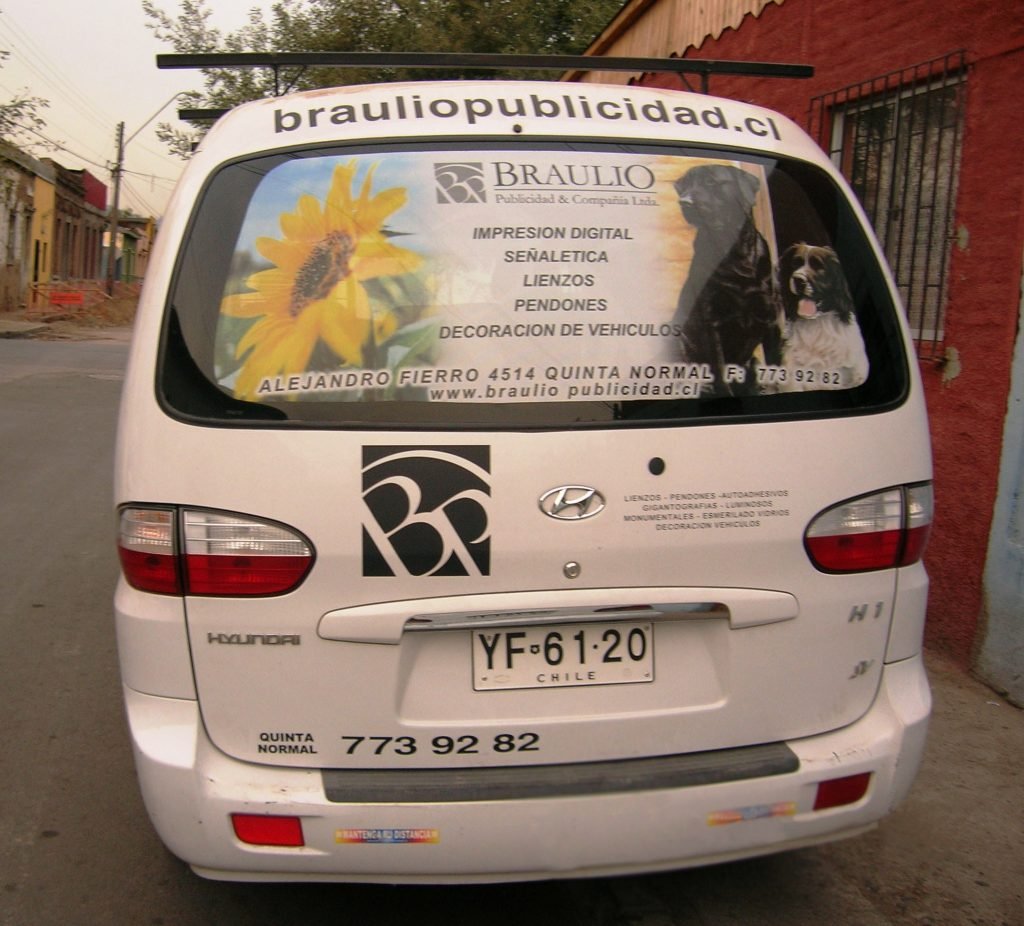 Grafica Vidrio Trasero Luneta Vehículo Film Vidrios Window Vision perfora