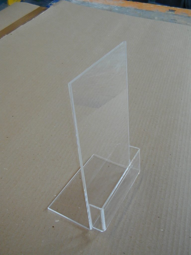 Porta Hojas Carta Acrilico Sobremesa Inclinado con bolsillo Porta Grafica L