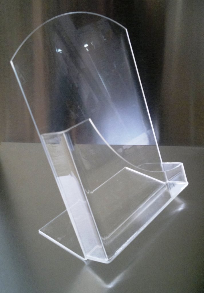 Porta Hojas Carta Acrilico Sobremesa Inclinado con bolsillo Porta Grafica L